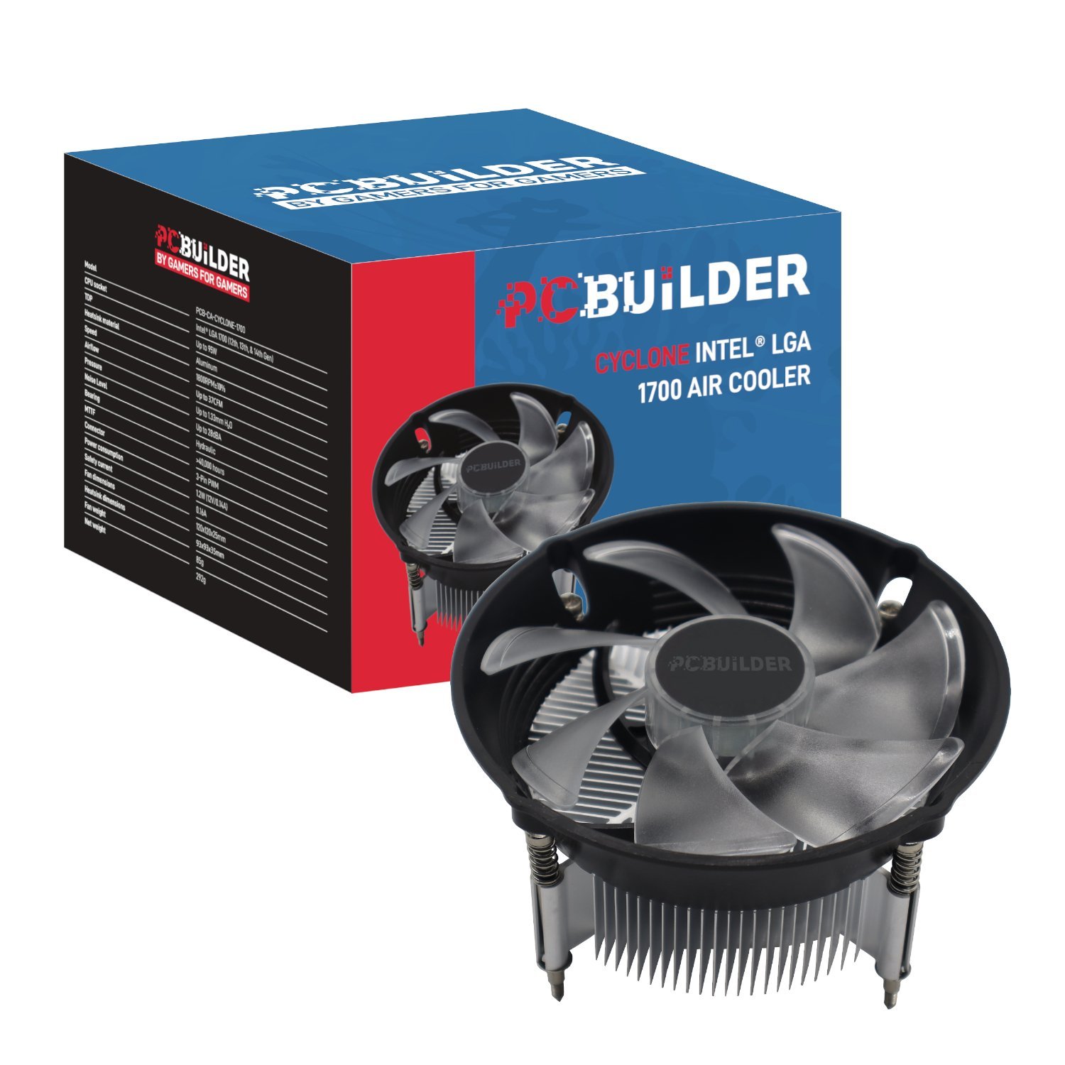 PCBuilder CYCLONE Intel® LGA 1700 Air Cooler - MimiHub